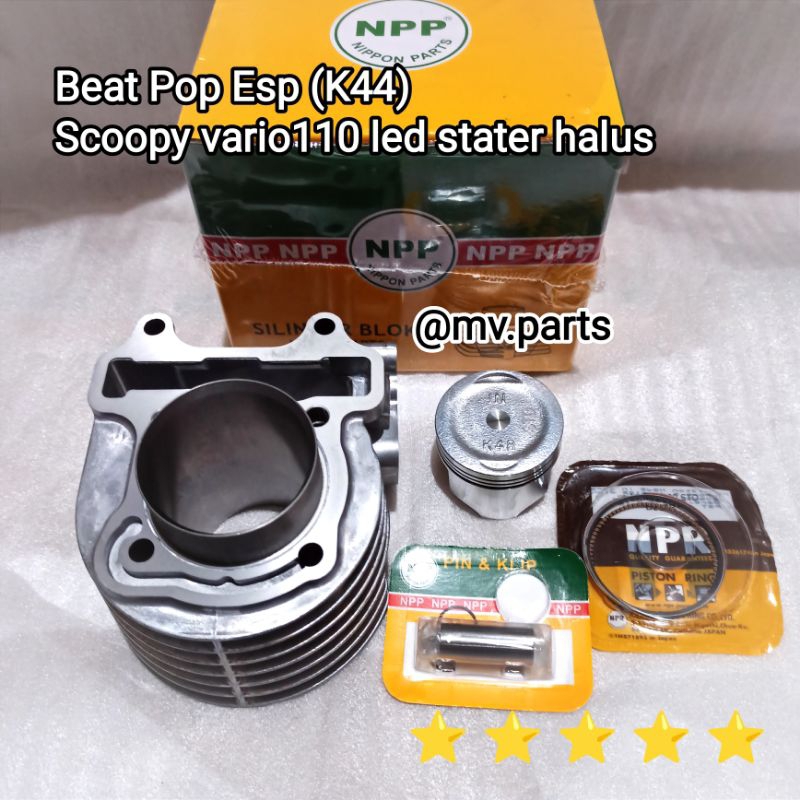 Jual Paket Blok Seher Set Boring Cylinder K44 Beat Pop Beat Esp Street fi Scoopy fi donat Vario ...