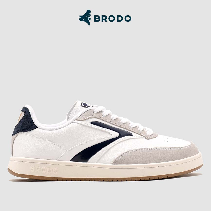 Jual BRODO - Sneakers Ace Tennis Ivory Navy | Shopee Indonesia