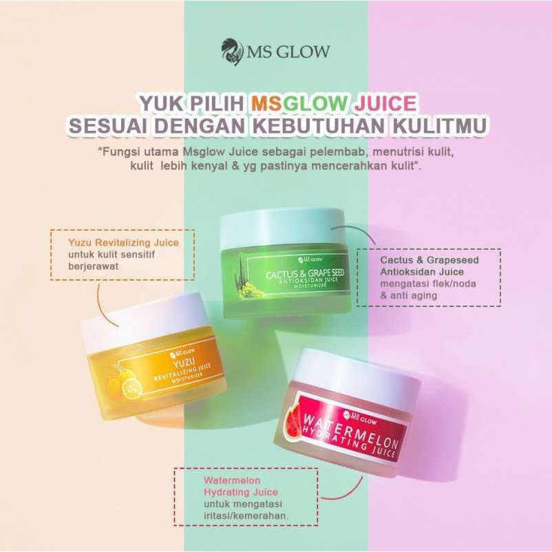 Jual MS GLOW MOISTURIZER YUZU ORIGINAL/MOISTURIZER CACTUS/MOISTURIZER ...