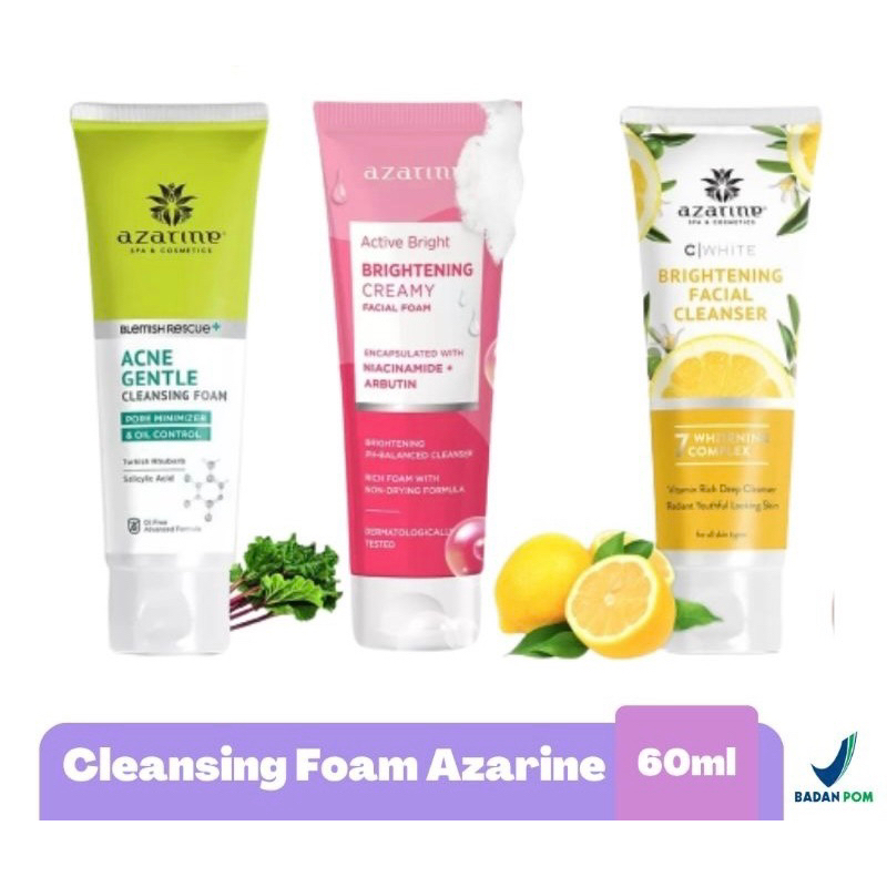 Jual Azarine Acne Gentle Cleansing Foam | Active Bright Brightening ...
