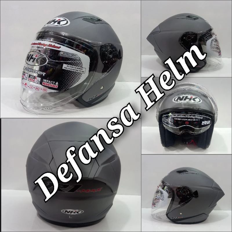 Jual HELM HALF FACE NHK R1 MAX SOLID DOUBLE VISOR & NHK R1 ELITE SINGLE ...