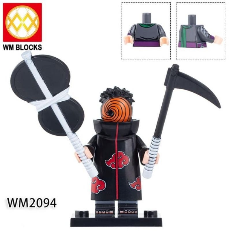 Jual Mini Action Figure Tobi Akatsuki Obito Madara Anime Naruto Brick ...