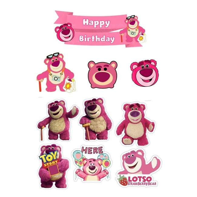 Jual Topper Cake Tema LOTSO Custom/Hiasan Cake LOTSO Super Cute/LOTSO ...