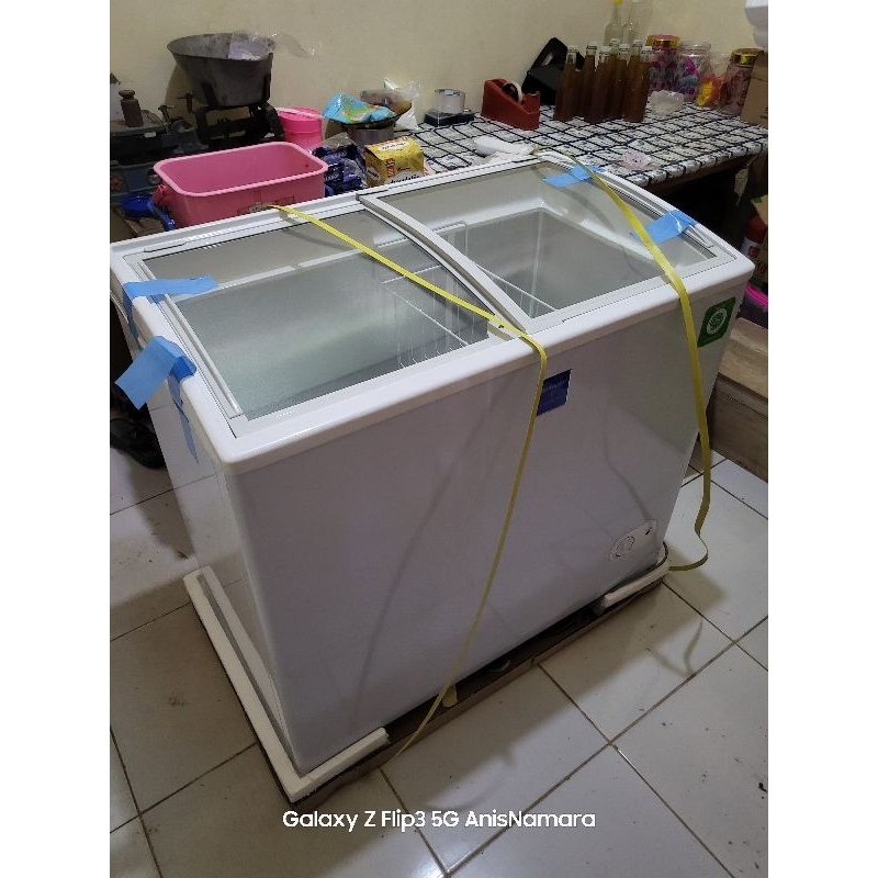 Jual freezer box sharp pintu kaca sleding 200L | Shopee Indonesia