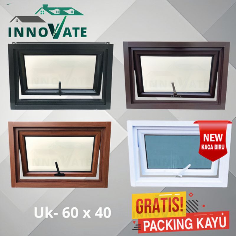 Jual Jendela Boven aluminium 60 x 40 FREE PACKING KAYU | Shopee Indonesia