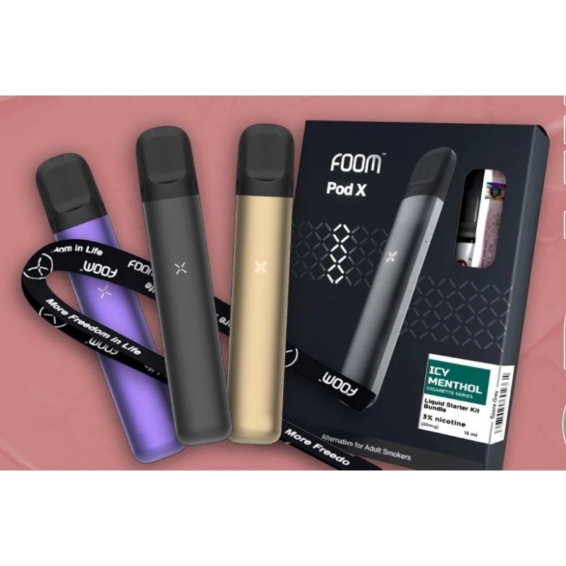Jual FOOM POD X BUNDLING KIT, 15ml random flavor, free lanyard | Shopee ...
