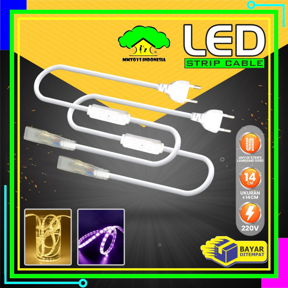 Jual MI-C884 Socket Colokan Strip Lampu 5050 220V Adaptor Lampu LED ...