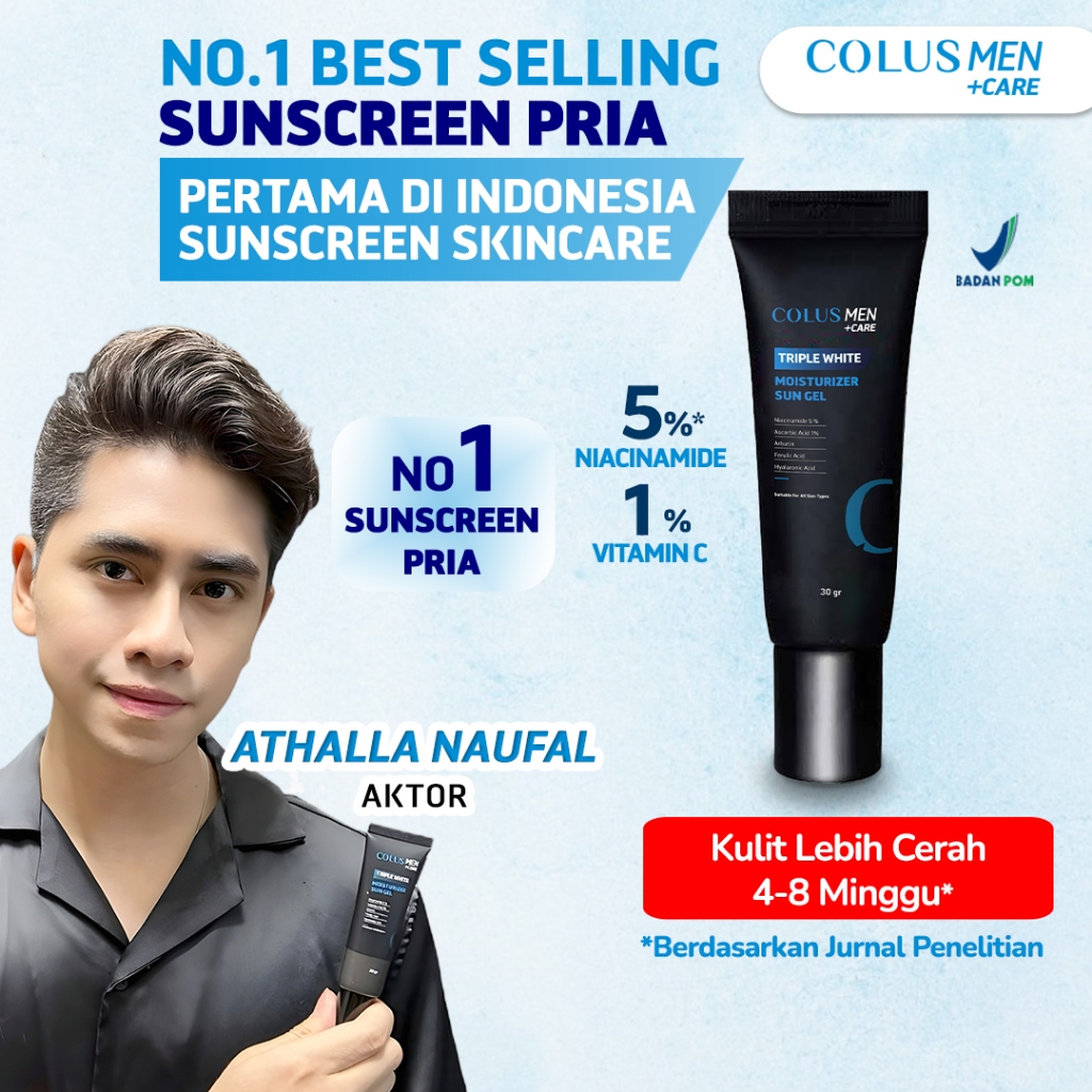 Jual Sunscreen Pria Niacinamide 5% COLUS MEN | Sunscreen Cowok ...