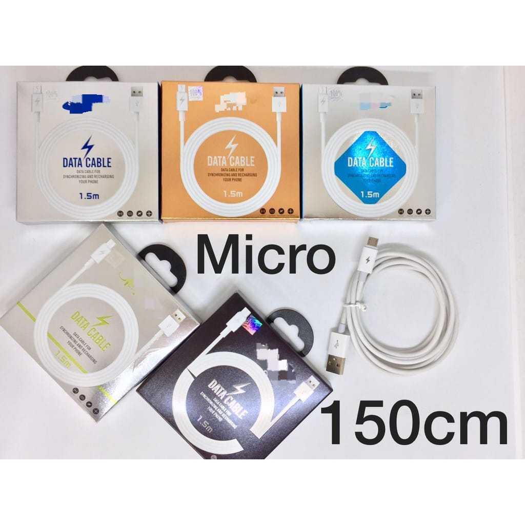 Jual KABEL DATA 150CM MICRO SAM /OPO/VIVO/XIAUMII ORIGINAL | Shopee Indonesia