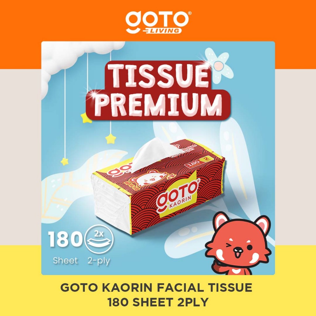 Jual Goto Kaorin Facial Tissue 180 Sheet Tisu Wajah Tisue Muka 2ply ...