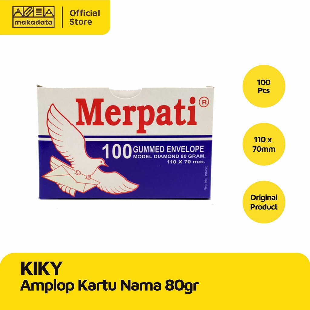 Jual ENVELOPE / AMPLOP KIKY UKURAN 110 X 70 MM 80 GR (1 PAK) MURAH ...
