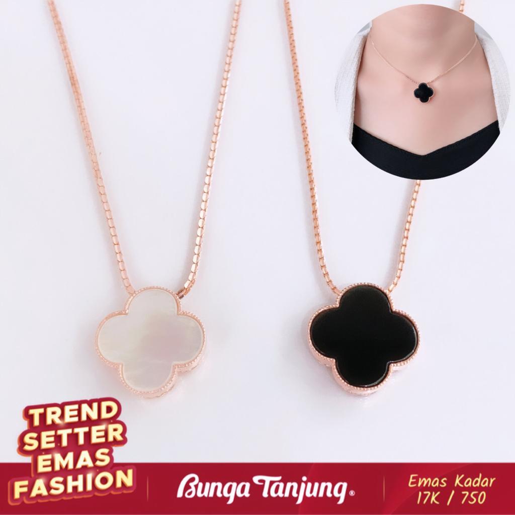 Jual LIONTIN FASHION CLOVER B LARGE - EMAS 17K - BUNGA TANJUNG GOLD ...
