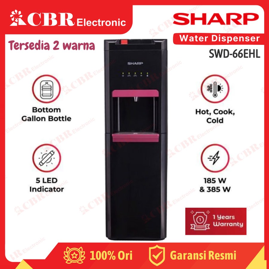 Jual Dispenser Air SHARP Galon Bawah SWD-66EHL-BP/BS | Shopee Indonesia
