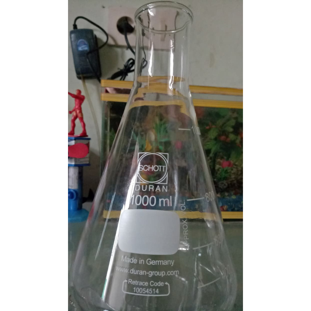 Jual DURAN Erlenmeyer glass 1000 ML narrow neck Labu erlemeyer flask 1 ...