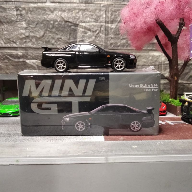 Jual Mini GT Nissan Skyline GTR R34 V-Spec Black Pearl | Shopee Indonesia