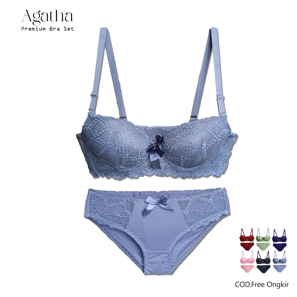 Jual AGATHA Bra Set Celana Dalam Wanita Sexy Import Korea Size 34-38 Cup A Bh Beha Lingerie ...