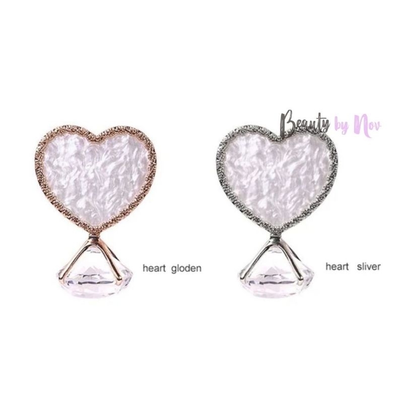 Jual DIAMOND HEART RESIN Pallete Stone Mixing Plate Nail Art Properti ...