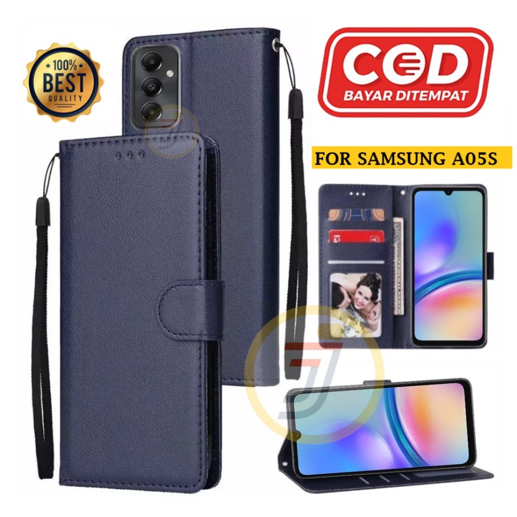 Jual Flip Case Samsung Galaxy A05s Case Wallet Kulit Casing Dompet Case ...