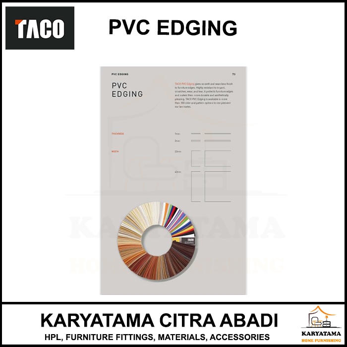Jual PVC EDGING TACO 22MM X 1MM (PILIH VARIAN) | Shopee Indonesia