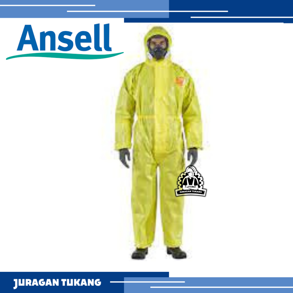 Jual Baju Hazmat Coverall Ansell Alphatec Type 3000 Model 111 Kuning ...