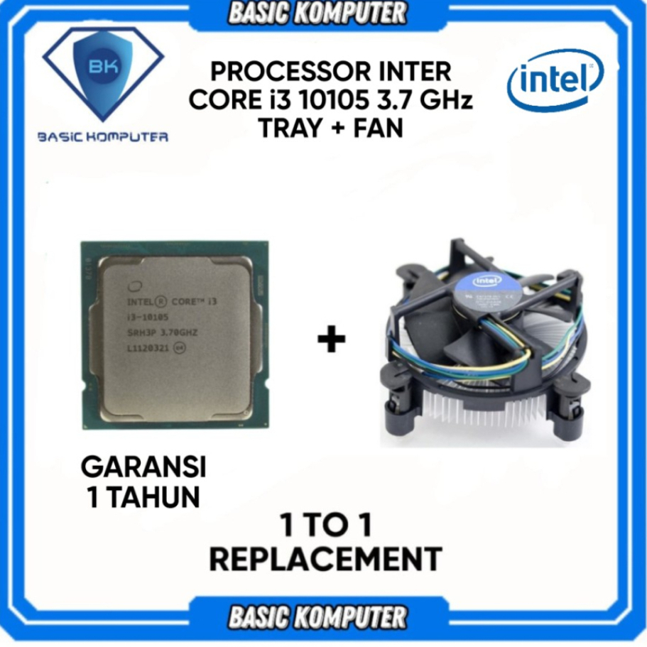 Jual PROCESSOR INTER CORE i3 10105 3.7 GHz TRAY + FAN | Shopee Indonesia