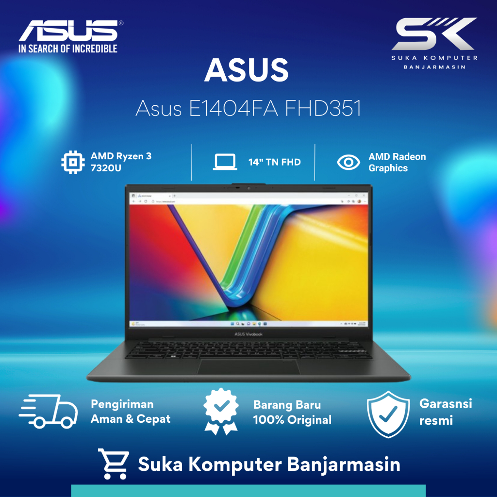Jual Asus Vivobook Go 14 E1404FA-FHD351 /AMD Ryzen 3-7320U/8GB/512GB ...