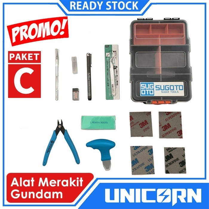 Jual Starter Tool Set C Alat Merakit Gundam Tools Box Kotak Rakit Model ...