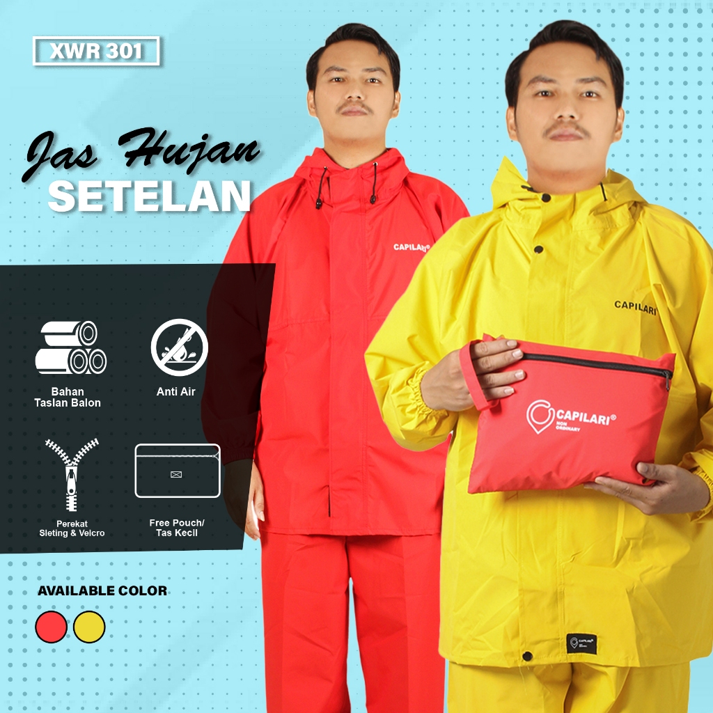 Jual [FREE GIFT] Capilari - XWR 301 Jas Hujan Terbaru Anti Air Bahan ...