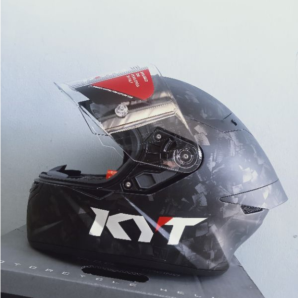 Jual HELM KYT TT Course Carbon Motif FORGED SILVER DOFF repaint water ...