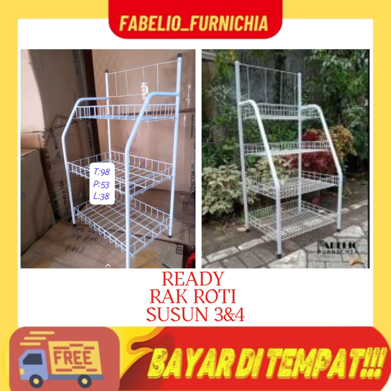 Jual Rak Ciki Serbaguna/Rak Roti 4 Susun/Rak Roti 3 Susun/Rak Roti/Rak ...