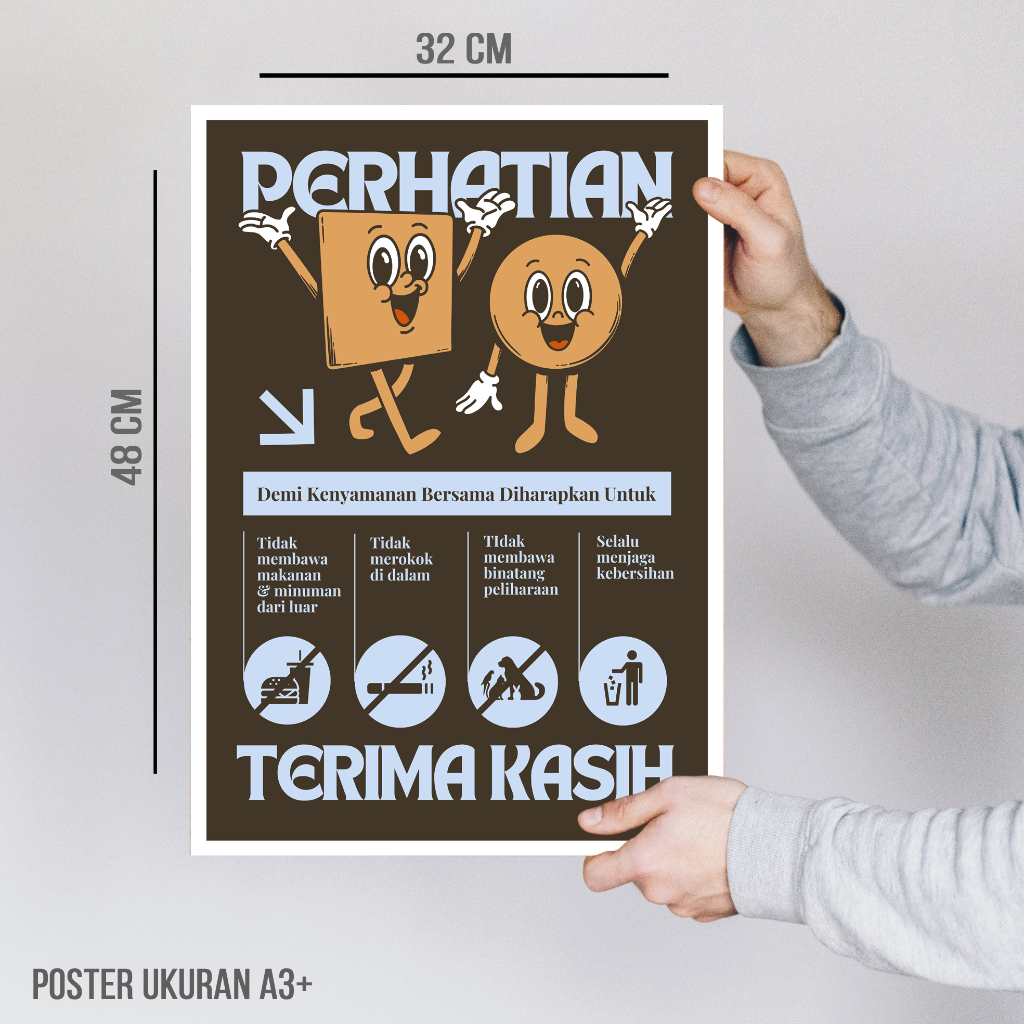 Jual Poster Himbauan perhatian - Ukuran A3plus | Shopee Indonesia