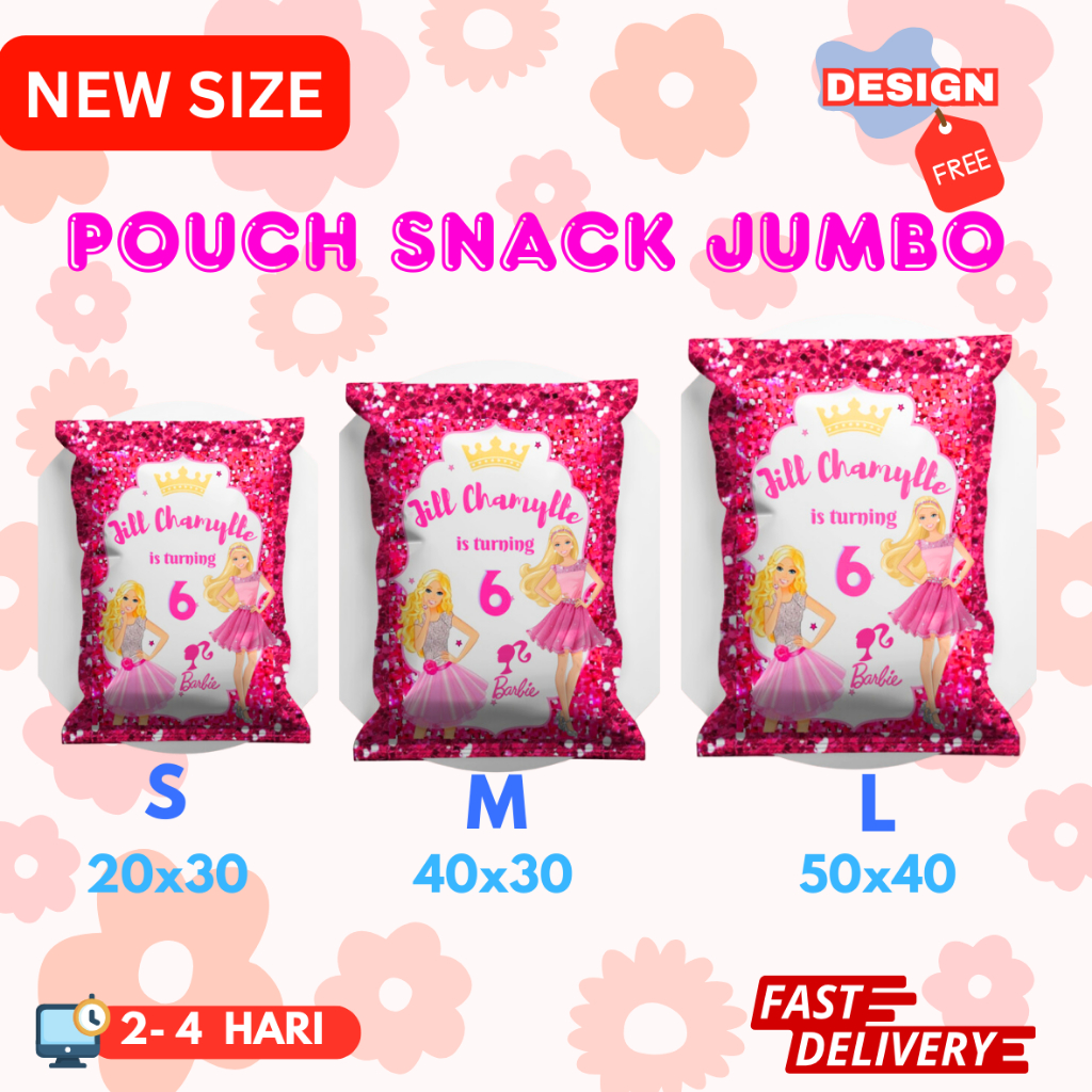 Jual POUCH SNACK JUMBO / GIANT SNACK / HAMPERS ULANG TAHUN/ KEMASAN ...
