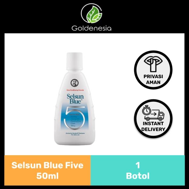 Jual Selsun Blue 5 Five Shampoo | Shampoo Anti Dandruff | 50mL | 120mL ...