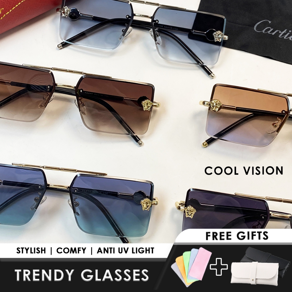 Jual 【Free Dompet & Lap】 Kacamata Sunglasses / Kacamata Perlindungan UV untuk wanita agar ...