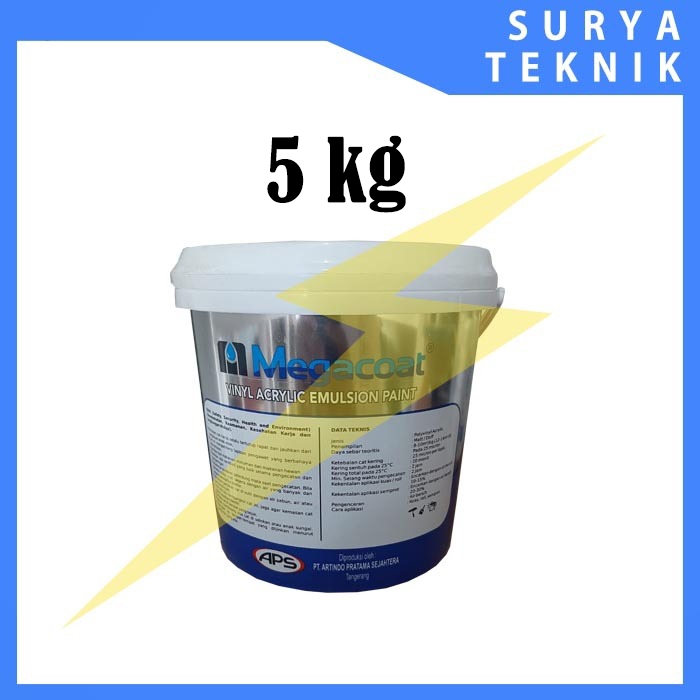 Jual Cat Tembok Megacoat 5 Kg Putih | Shopee Indonesia