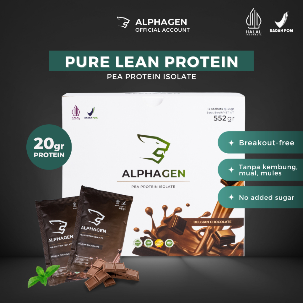 Jual Alphagen Pure Lean Protein | Susu Protein | Lactose Free Protein ...