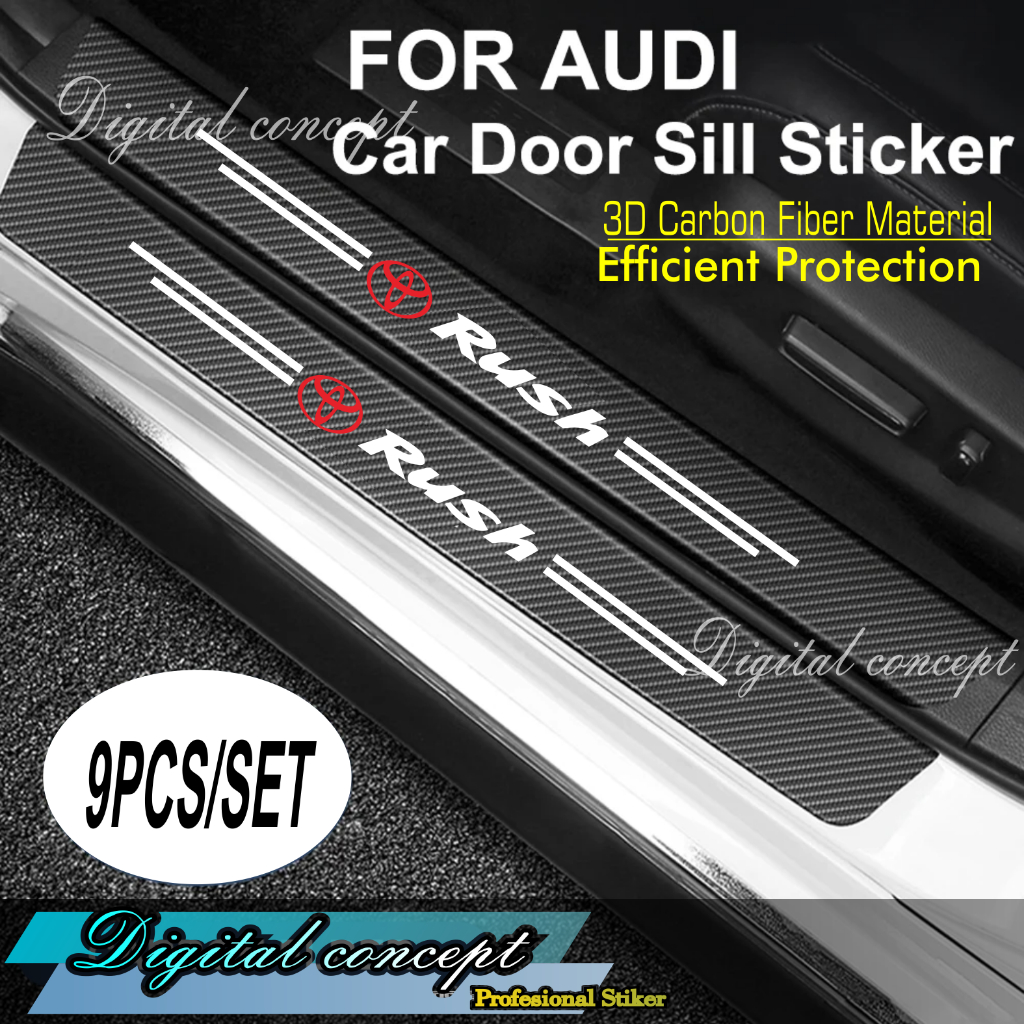 Jual SILL PLATE CARBON 3D MOBIL RUSH STICKER KARBON 3D PELINDUNG ...