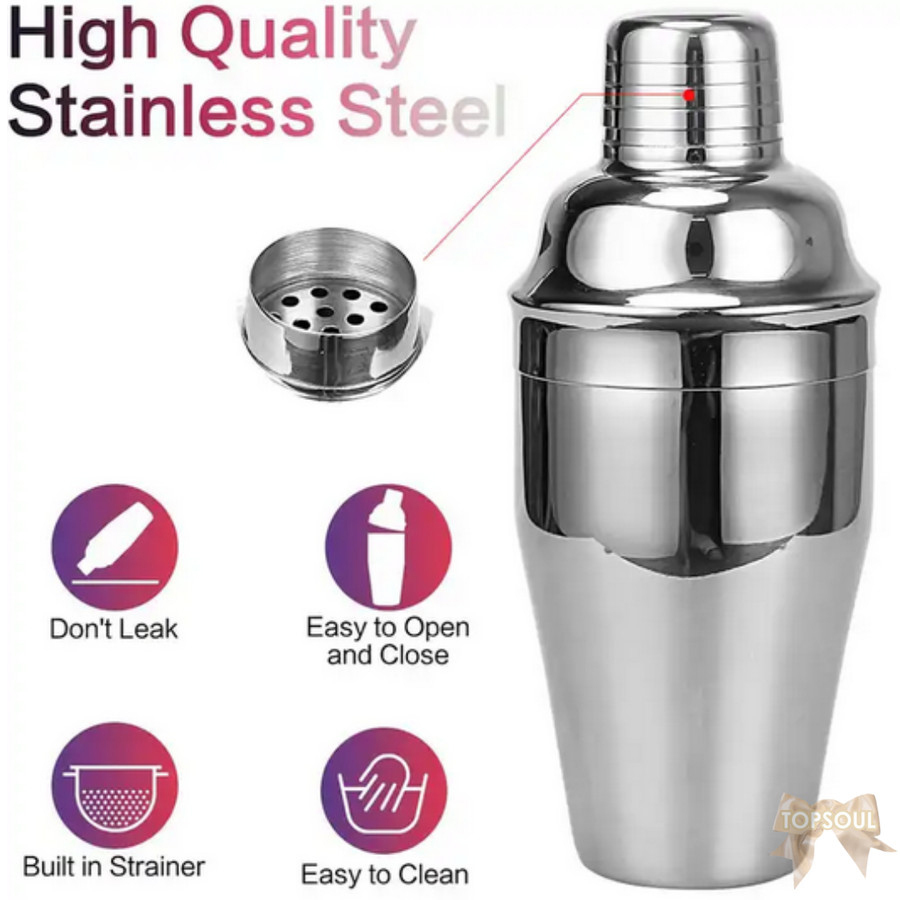 Jual Shaker Cocktail Stainless Botol Mixer Pengocok Minuman Bar 550ml ...