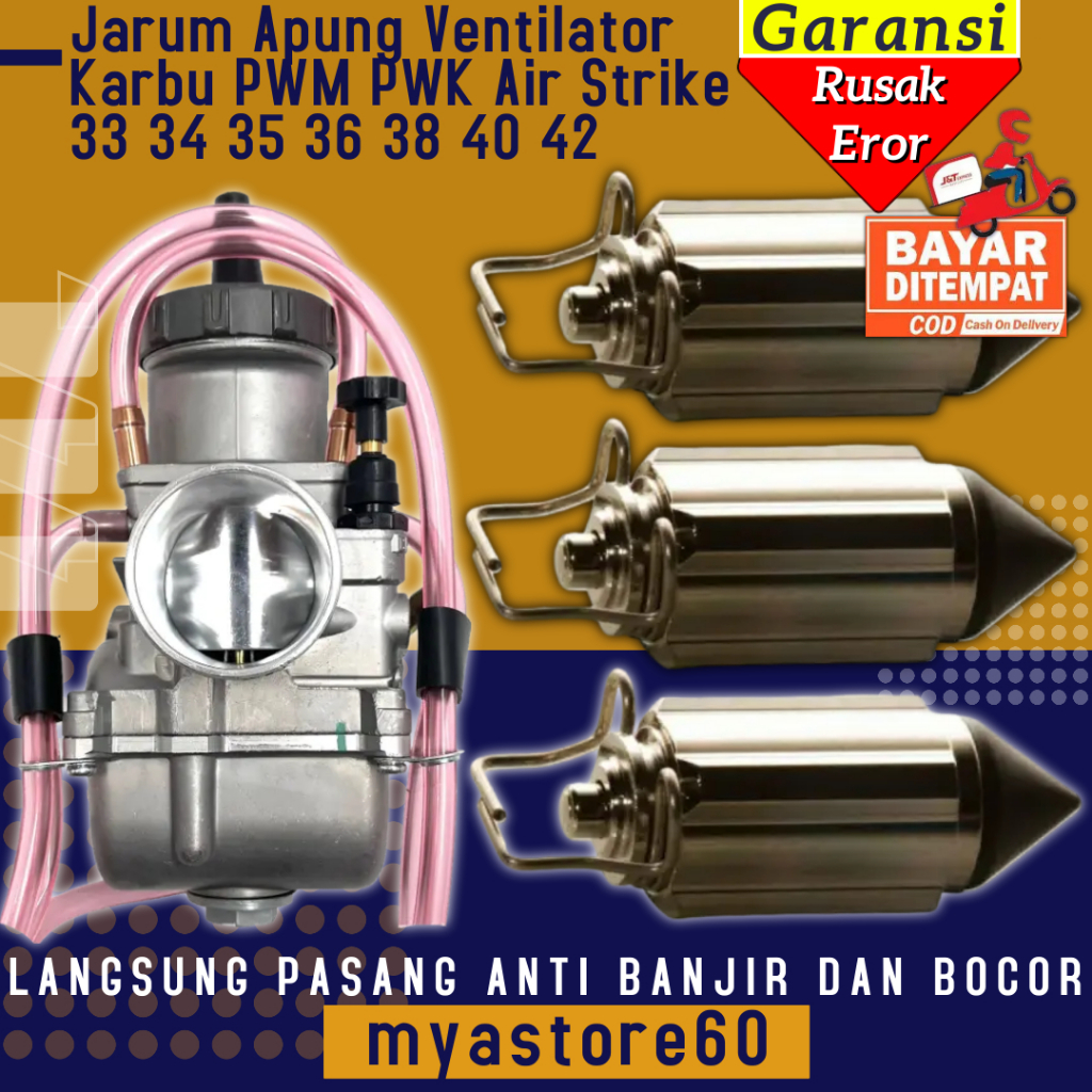Jual Jarum Apung Ventilator PWK Model Ngapung Paten Float Valve Pentilator Karburator Karbu ...