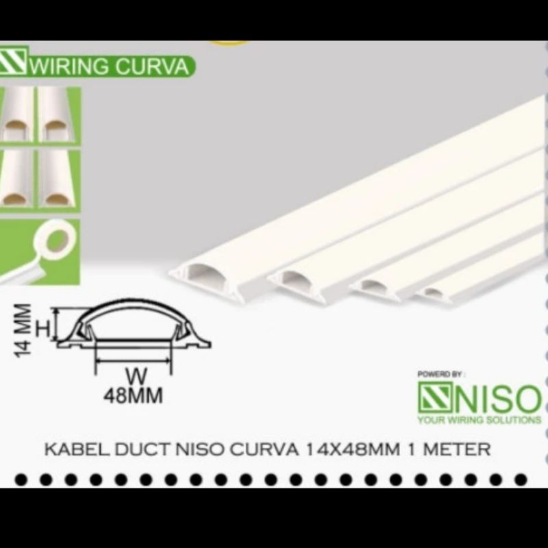Jual niso wiring cable duct curva 14 x 48 ducting floor | Shopee Indonesia