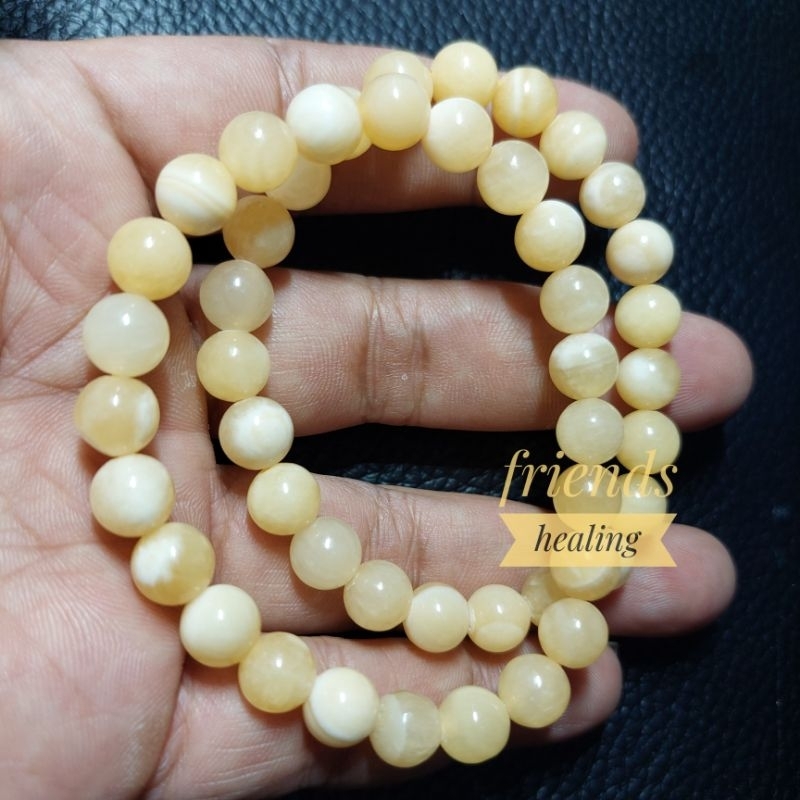 Jual BATU NATURAL YELLOW CALCITE 8MM | Shopee Indonesia