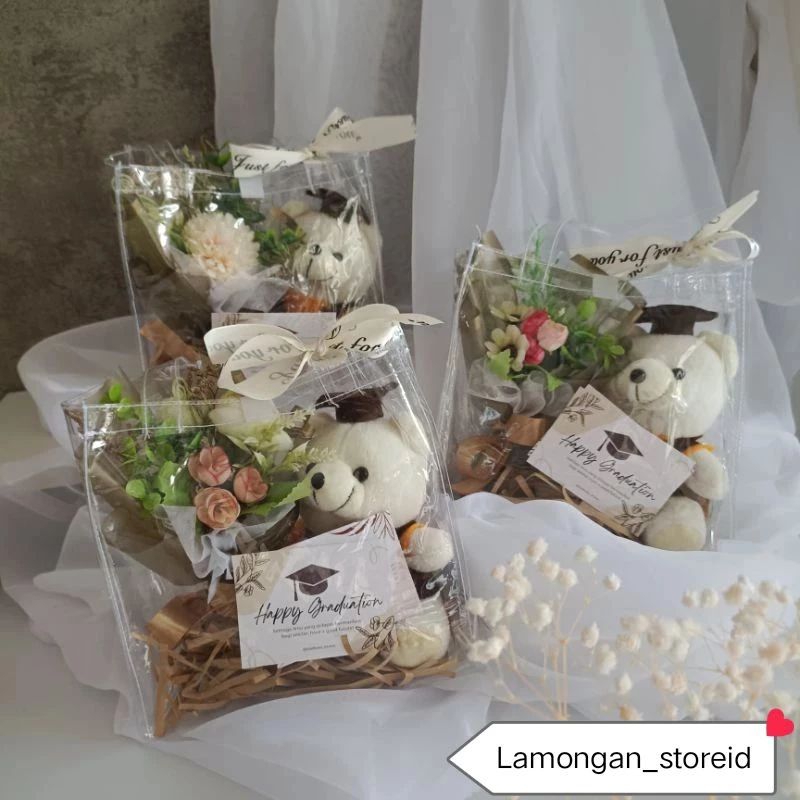Jual (Free Custom Nama) GIFT BAG FLOWER DAN BONEKA FREE SELEMPANG ...