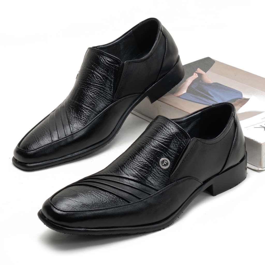 Jual Sepatu Kantoran Pria Pantofel Formal Kulit Asli Model Klasik ...