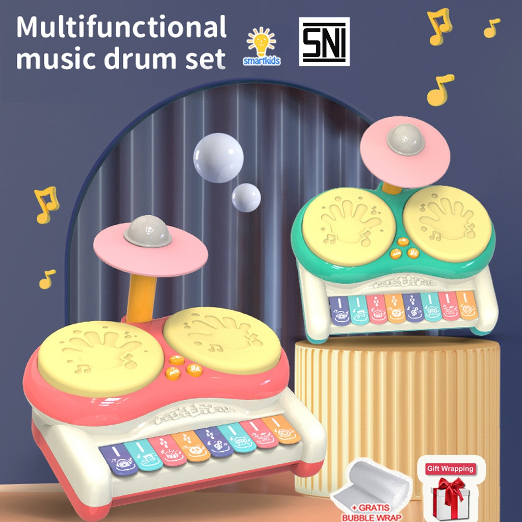 Jual Mainan Drum Piano Drumband / Musik Bunyi Cahaya Motorik / Mainan ...