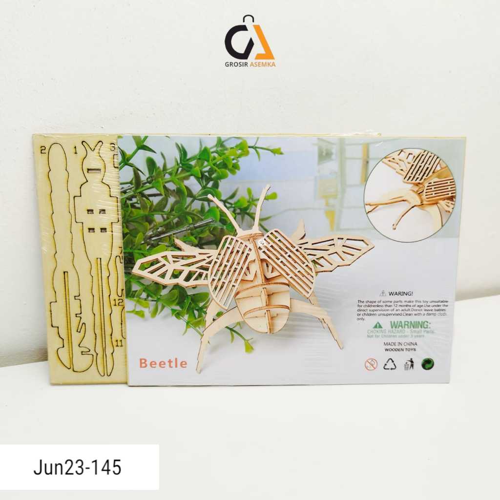 Jual Mainan Puzzle Kayu 3D Mainan Edukasi Karakter Hewan Model Rakitan ...