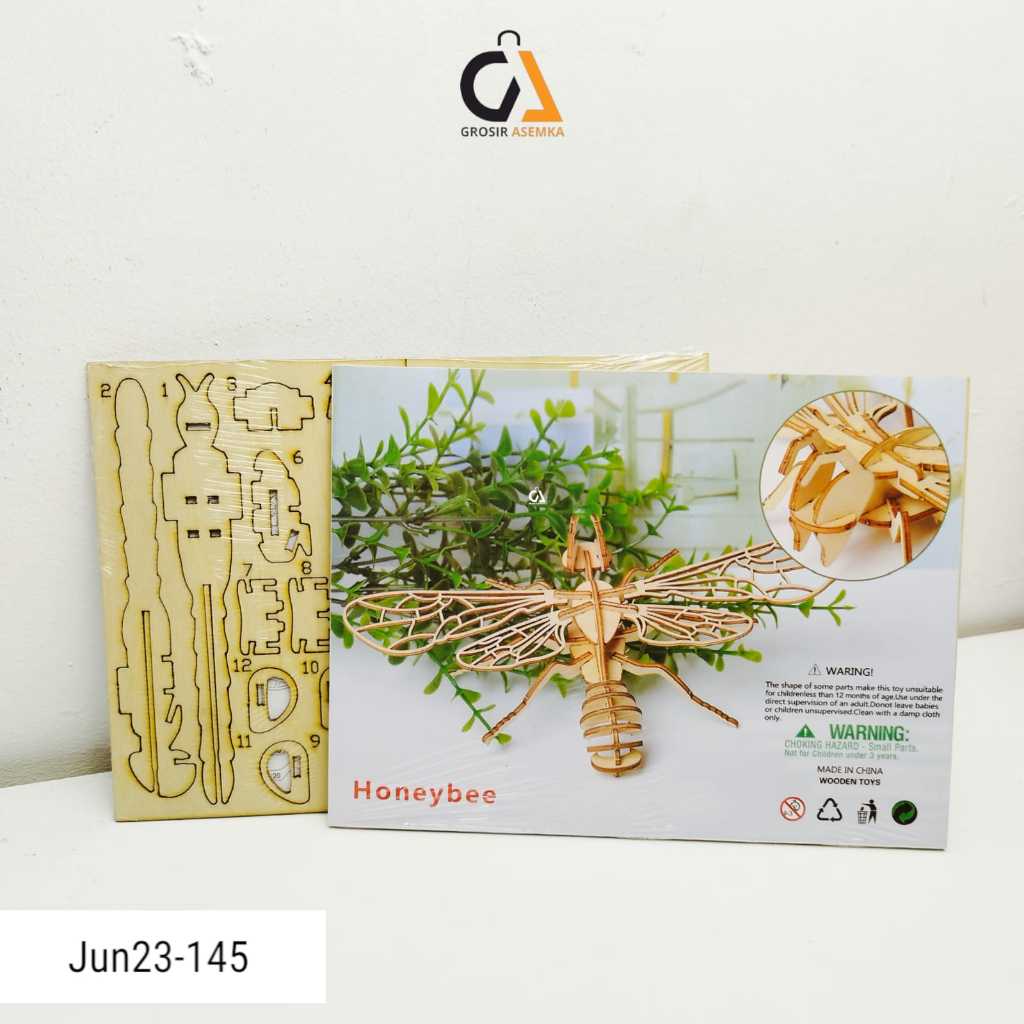 Jual Mainan Puzzle Kayu 3D Mainan Edukasi Karakter Hewan Model Rakitan ...