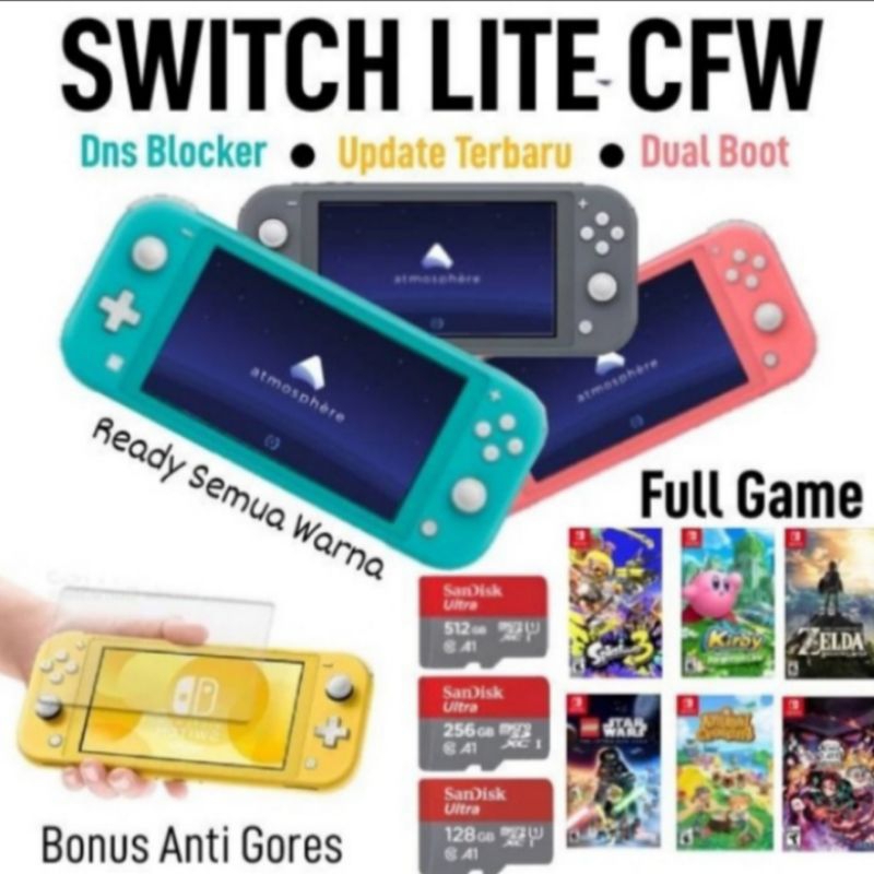 Jual Nitendo Switch Lite Console Switch Lite Full Games 512GB | Shopee ...