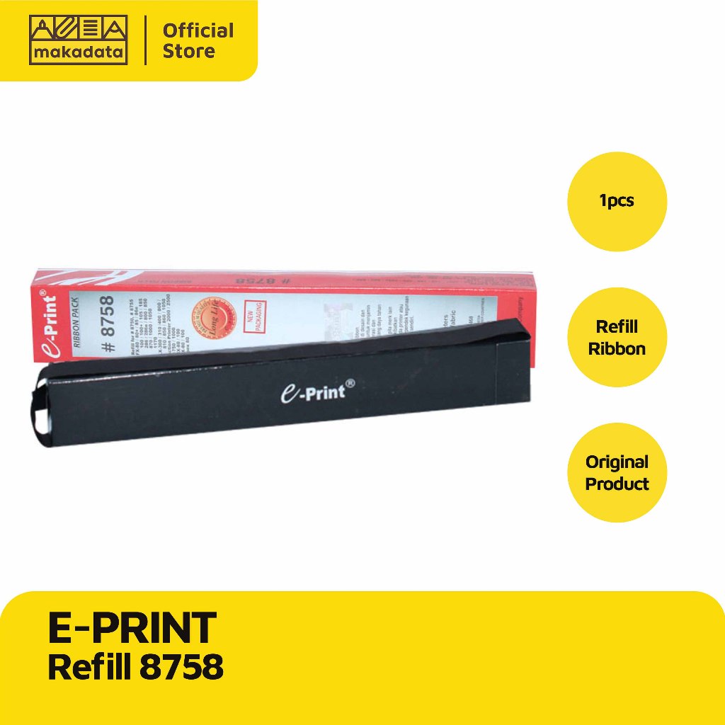Jual PITA PRINTER RIBBON PACK REFILL 8758 E-PRINT MURAH | Shopee Indonesia
