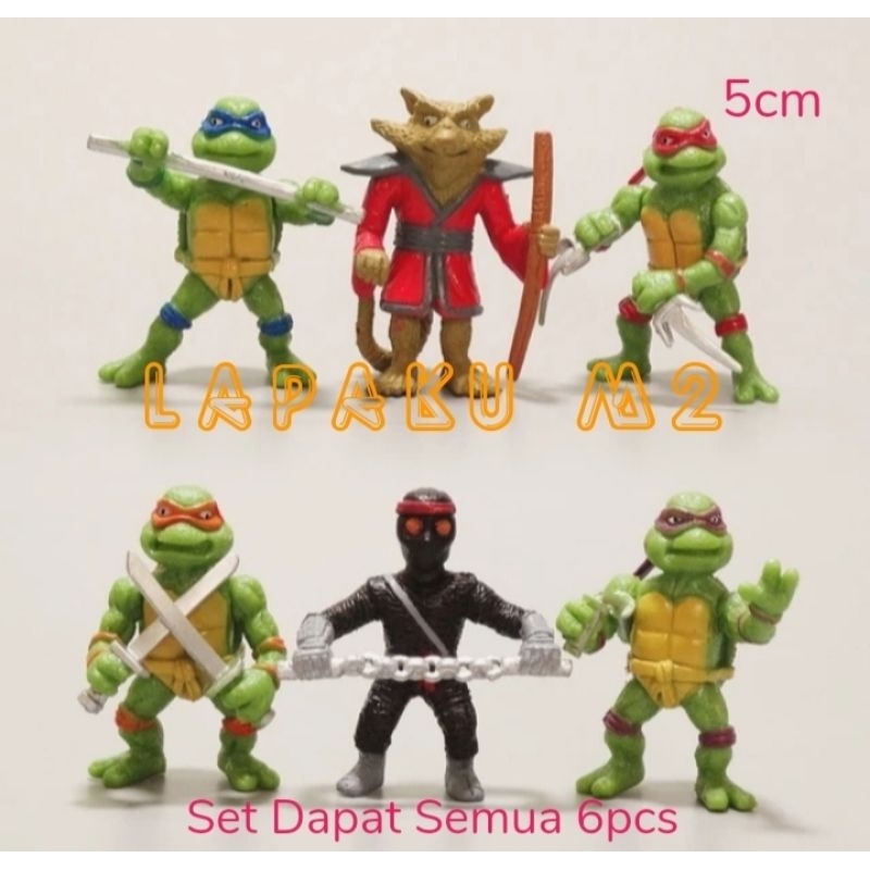 Jual Figure Ninja Turtles TMNT Kura kura Ninja set isi 6pcs | Shopee ...