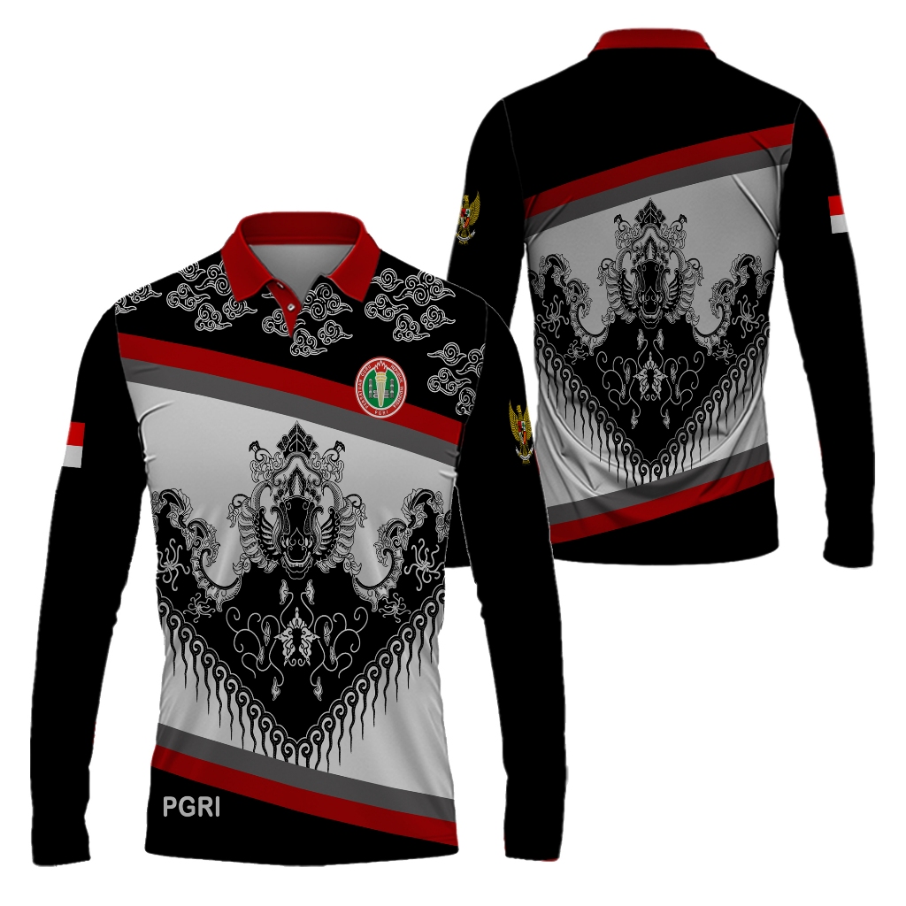 Jual Baju PGRI Pramuka Pria /Baju Guru PGRI Pria Kaos Polo Lengan Panjang | Shopee Indonesia